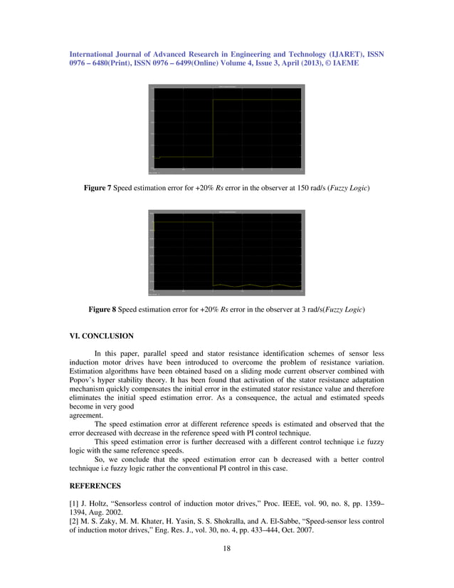 Speed Estimation Error Of Sensorless Induction Motor Drives Using Soft
