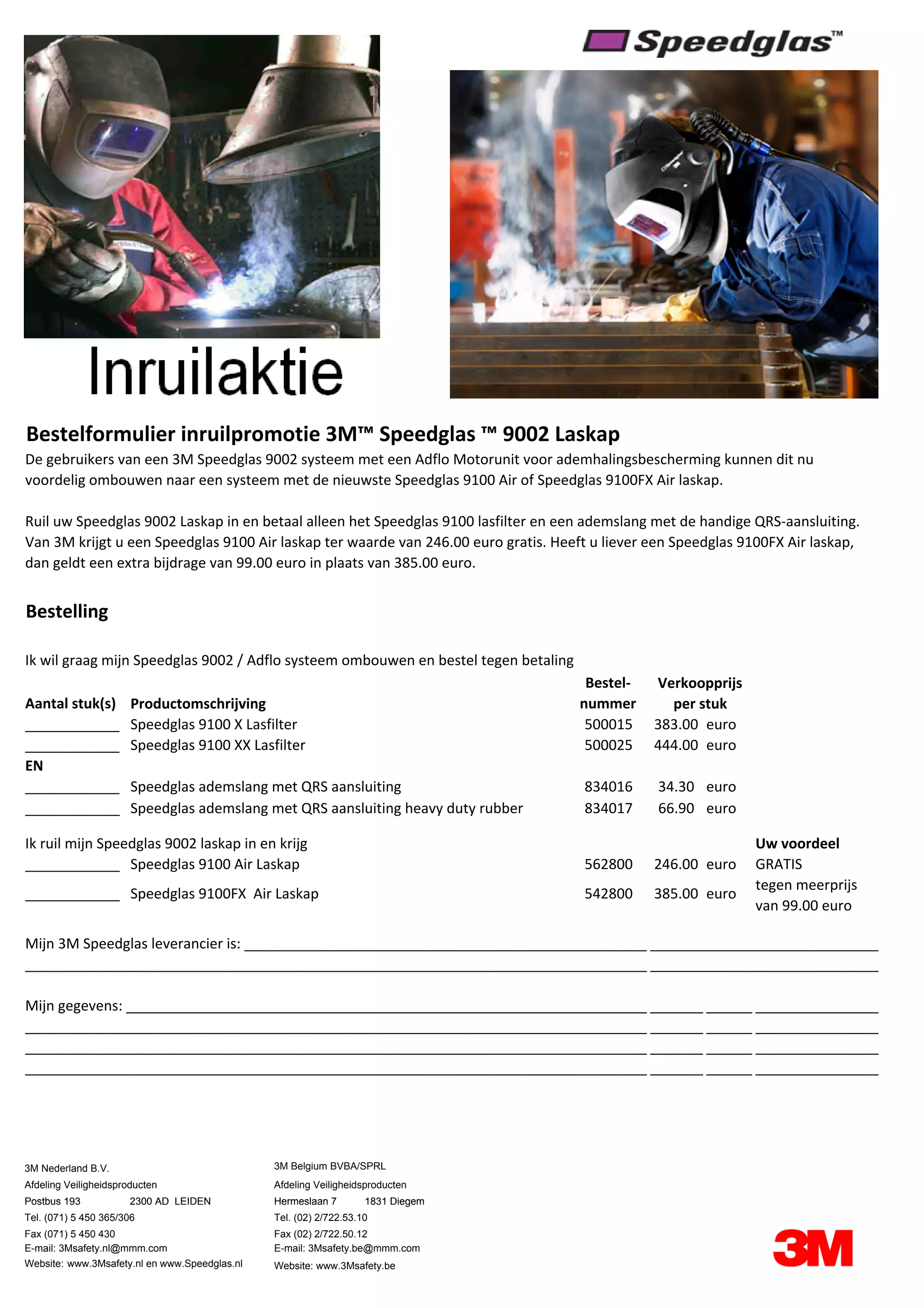 Speedglas 9002 inruilpromo perk & 3 m | PDF