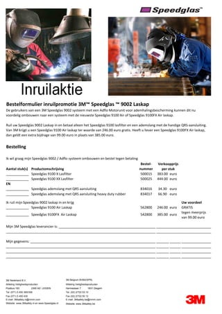 Speedglas 9002 inruilpromo perk & 3 m | PDF