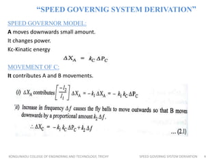 Speed governig system derivation | PPT