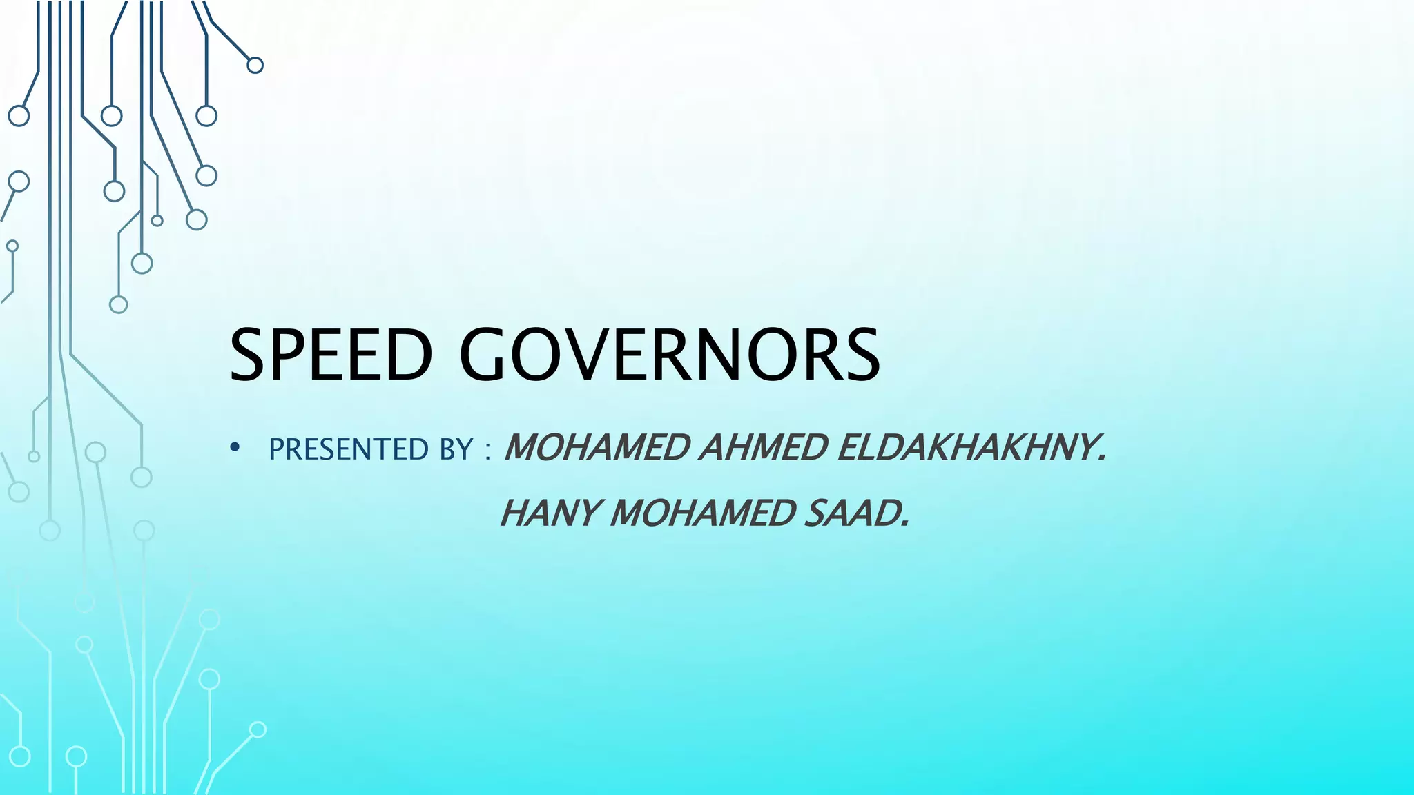Speed governors aast | PPTX