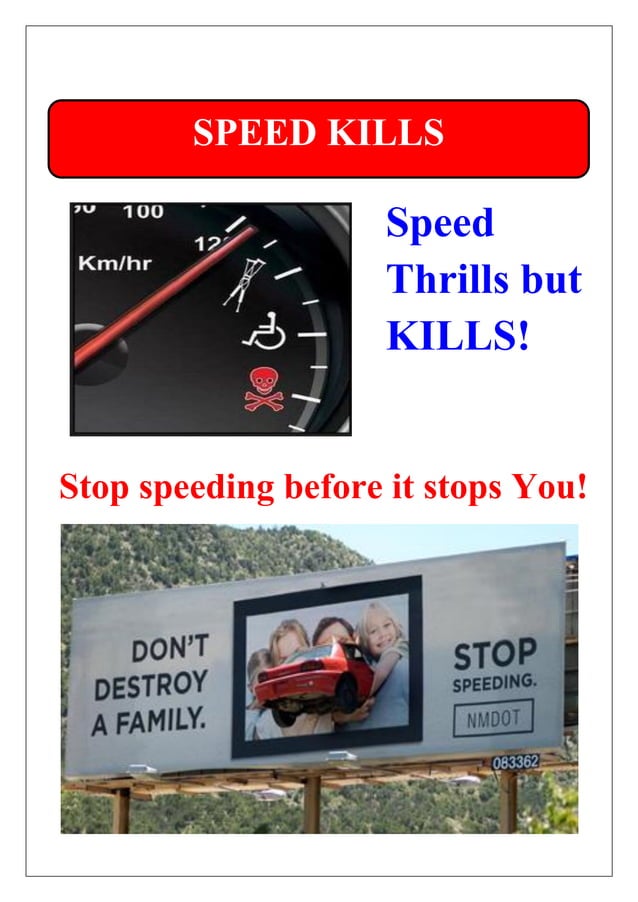This poster presents ере over speed is leading to incidents | PDF