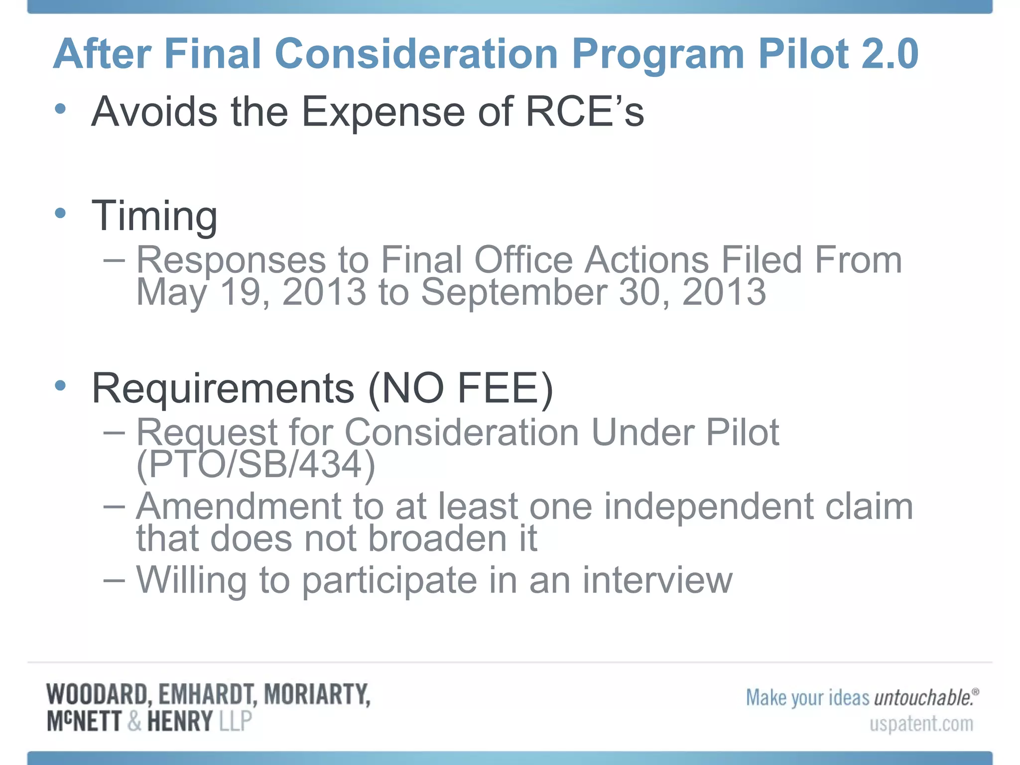 Speeding Up Allowance of Patent Application at the USPTO | PPT