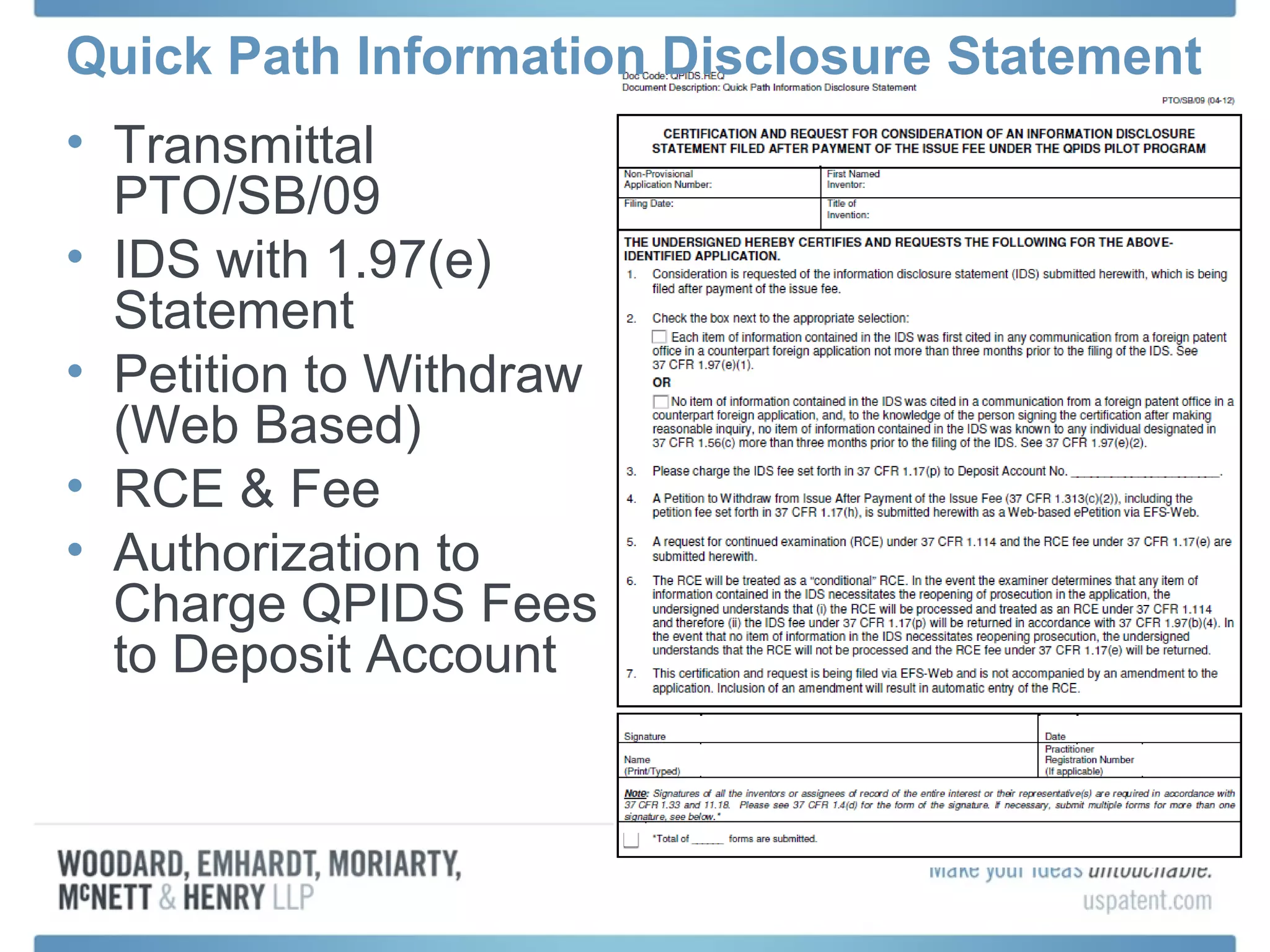 Speeding Up Issuance of Patents at the USPTO | PPT