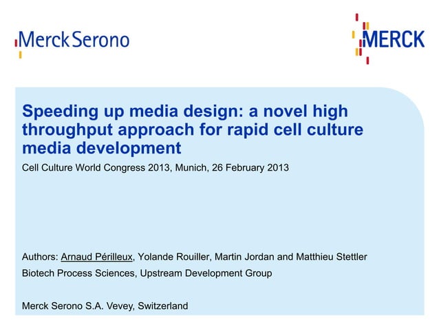 Speeding up media design in cell culture - a novel high throughput ...