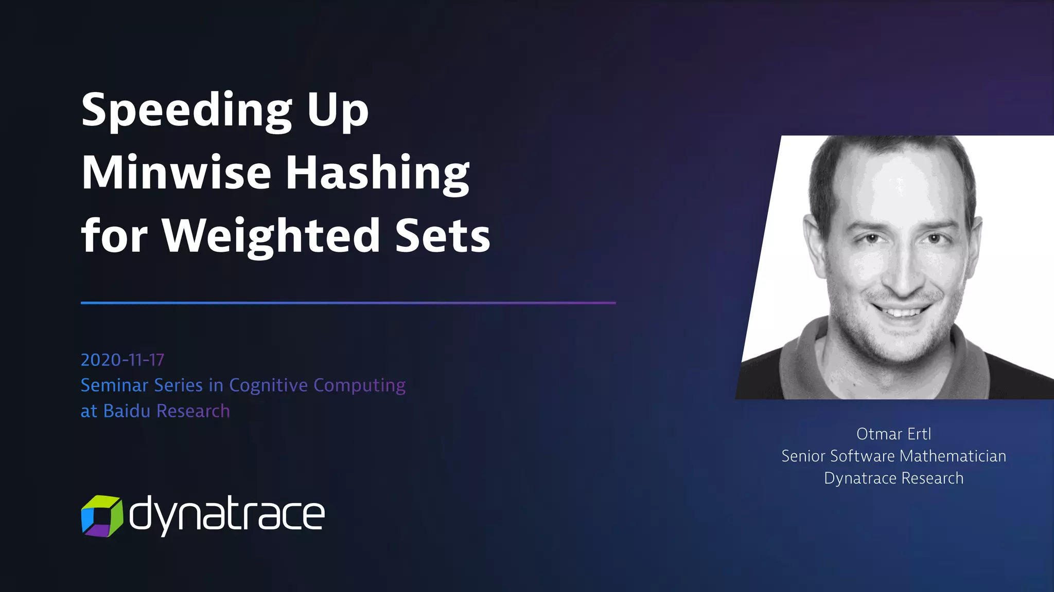 Speeding Up Minwise Hashing for Weighted Sets | PPT
