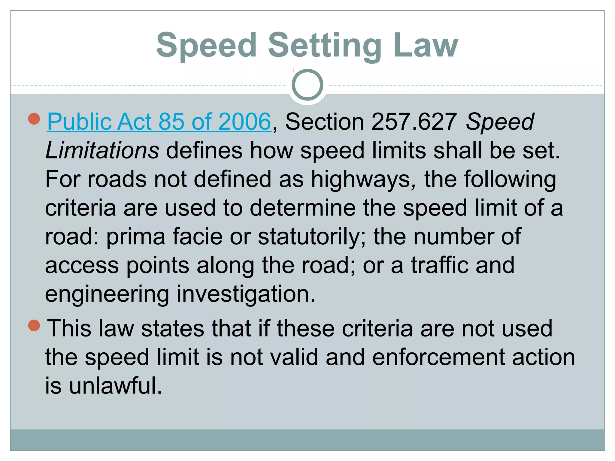 Speed limit changes | PPT
