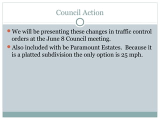 Speed limit changes | PPT