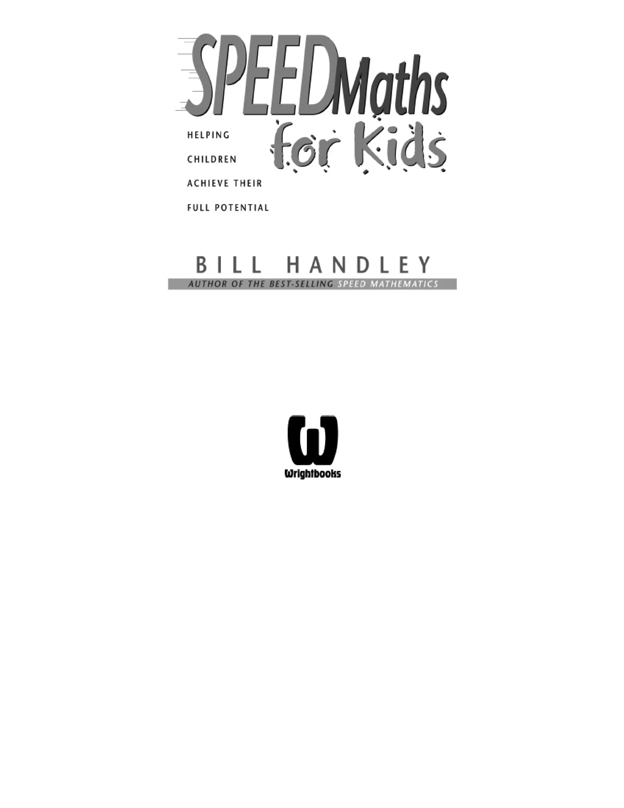 Speed math for kids achieve their full potential | PDF