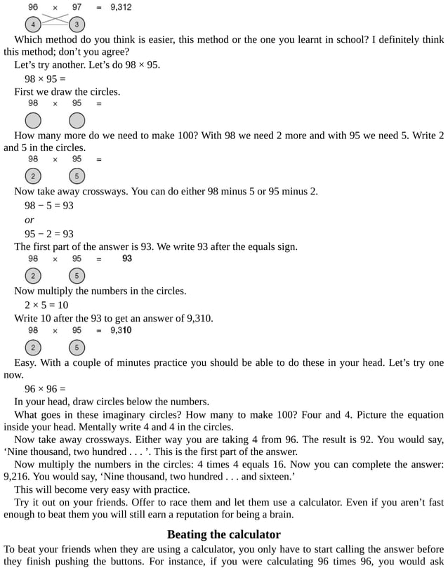 Speed math for kids achieve their full potential | PDF