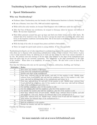 Speed maths techniqiues in multiplication(2) | PDF