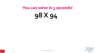 Speed maths 12 tricks shortcuts fast vedic mental maths | solve in less ...