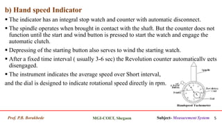 Speed, Acceleration and Vibration Measurement | PPSX