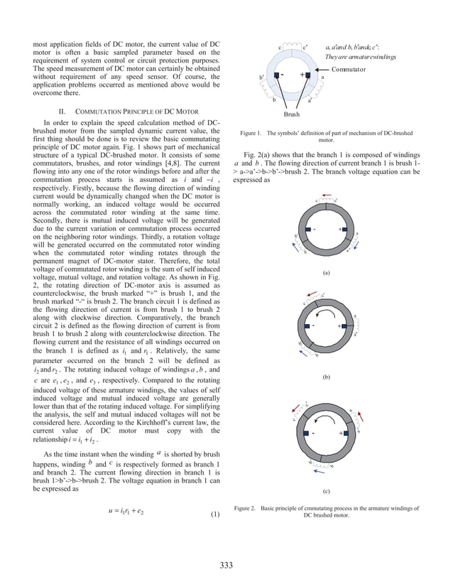 Speed Measurement Of A General Dc Brushed Motor Based On Sensorless Method Pdf Physics Science