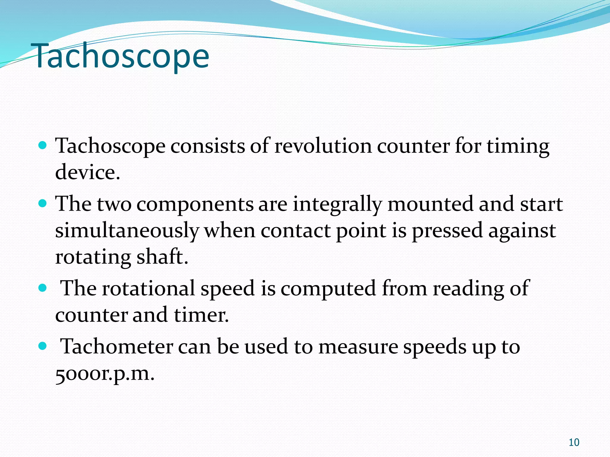 Speed measurement, tachometer | PPTX