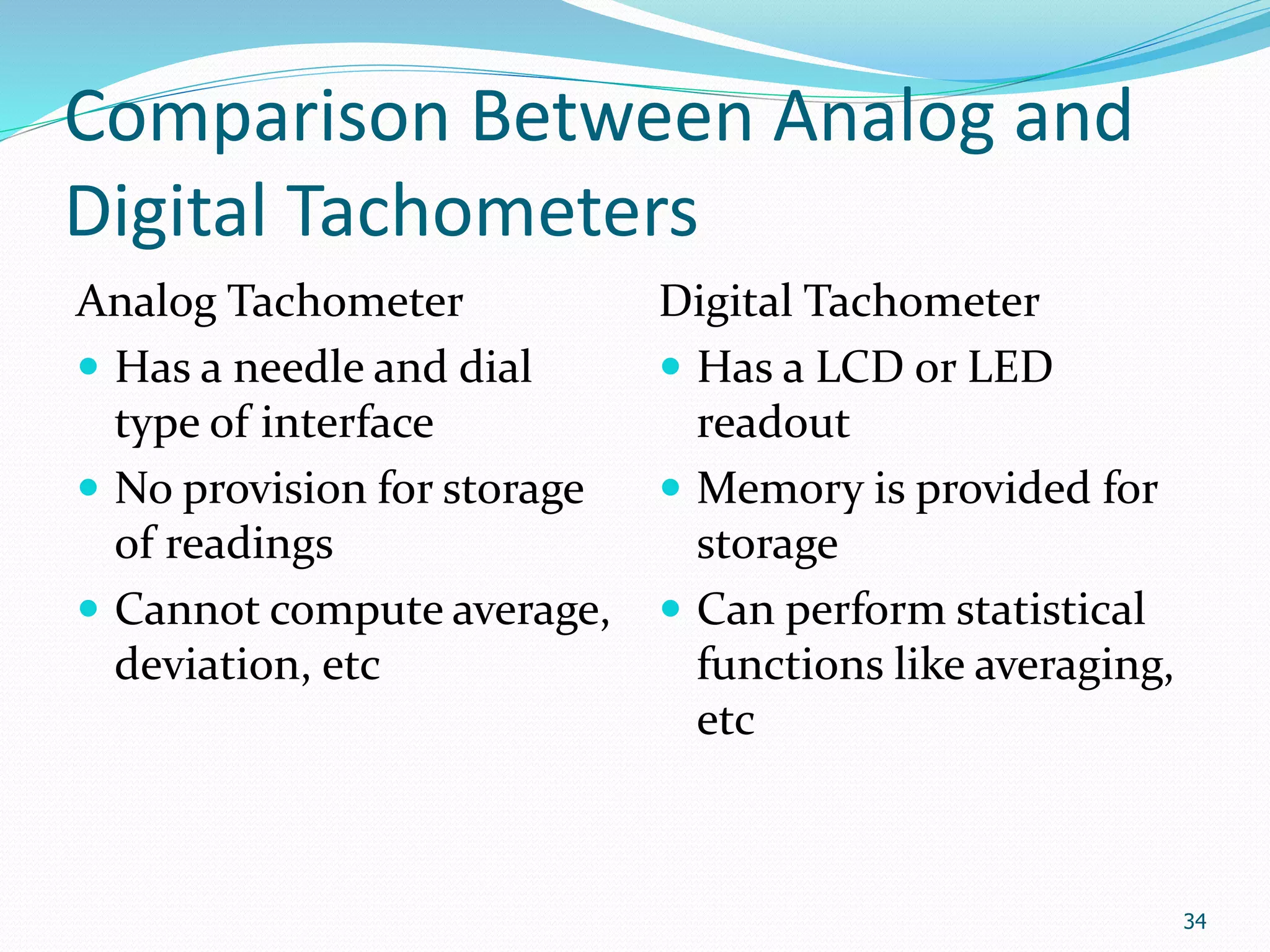 Speed measurement, tachometer | PPTX