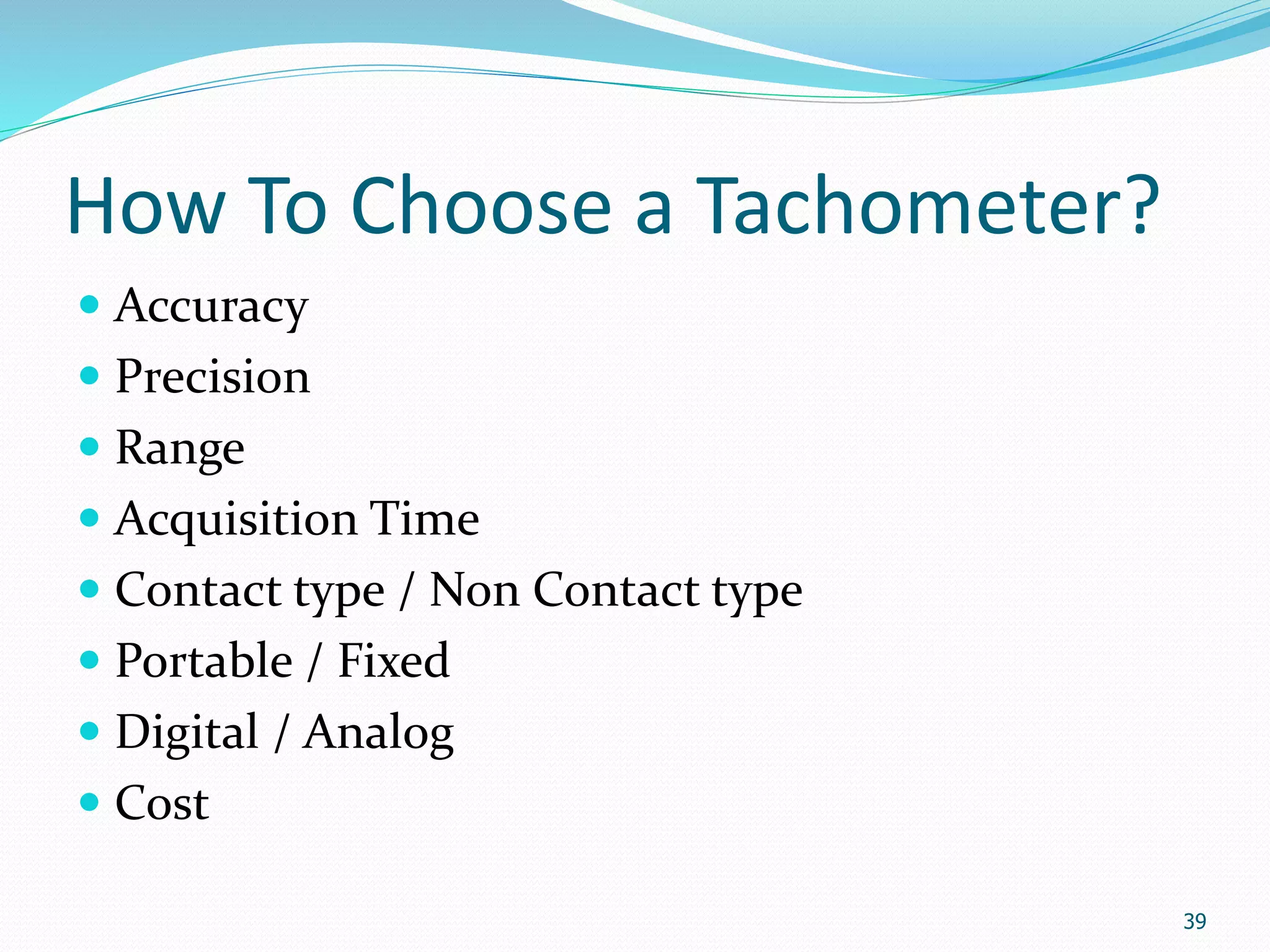 Speed measurement, tachometer | PPTX