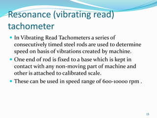 Speed measurement, tachometer | PPTX