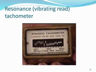 Speed measurement, tachometer | PPTX