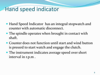 Speed measurement, tachometer | PPTX