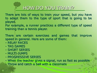 MOTOR SKILLS: SPEED | PPT