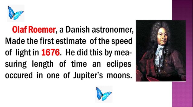 Speed of Light - Olaf Roemer | PPT