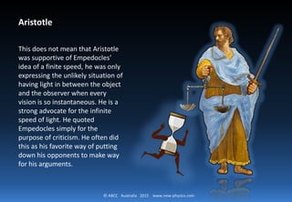 Speed of light [1 of 4] Concepts in Ancient Greece | PDF