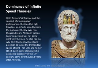 Speed of light [1 of 4] Concepts in Ancient Greece | PDF