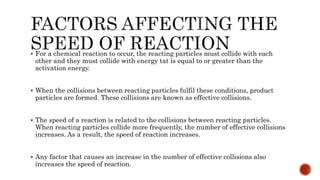 Speed of reactions | PPTX