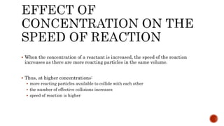 Speed of reactions | PPTX