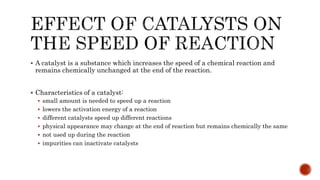 Speed of reactions | PPTX