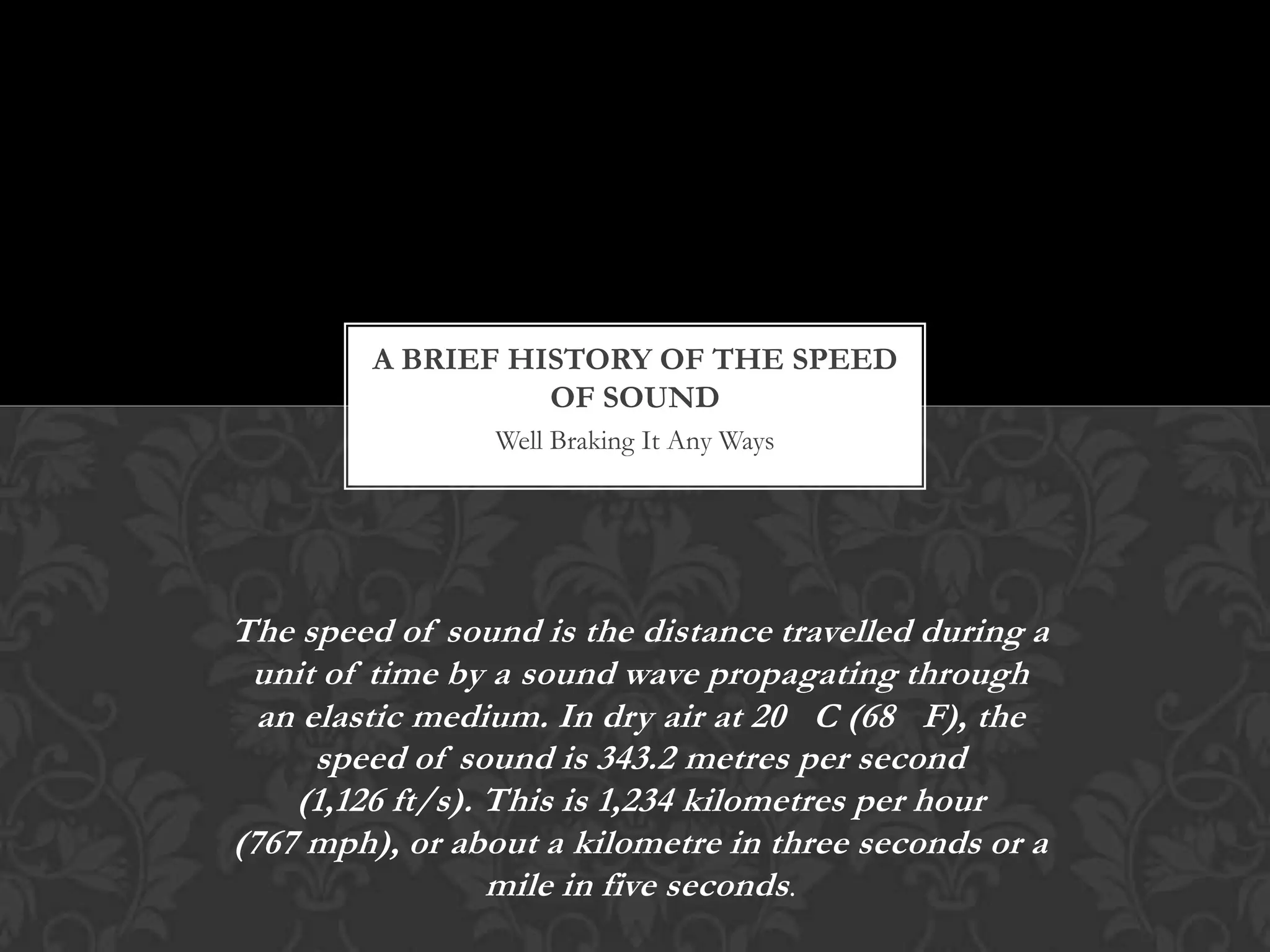 Speed of sound | PPTX