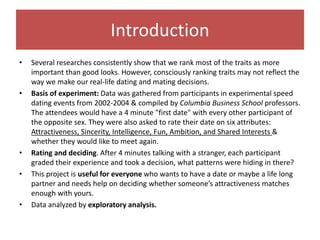 Data Analysis on Speed Dating | PPTX
