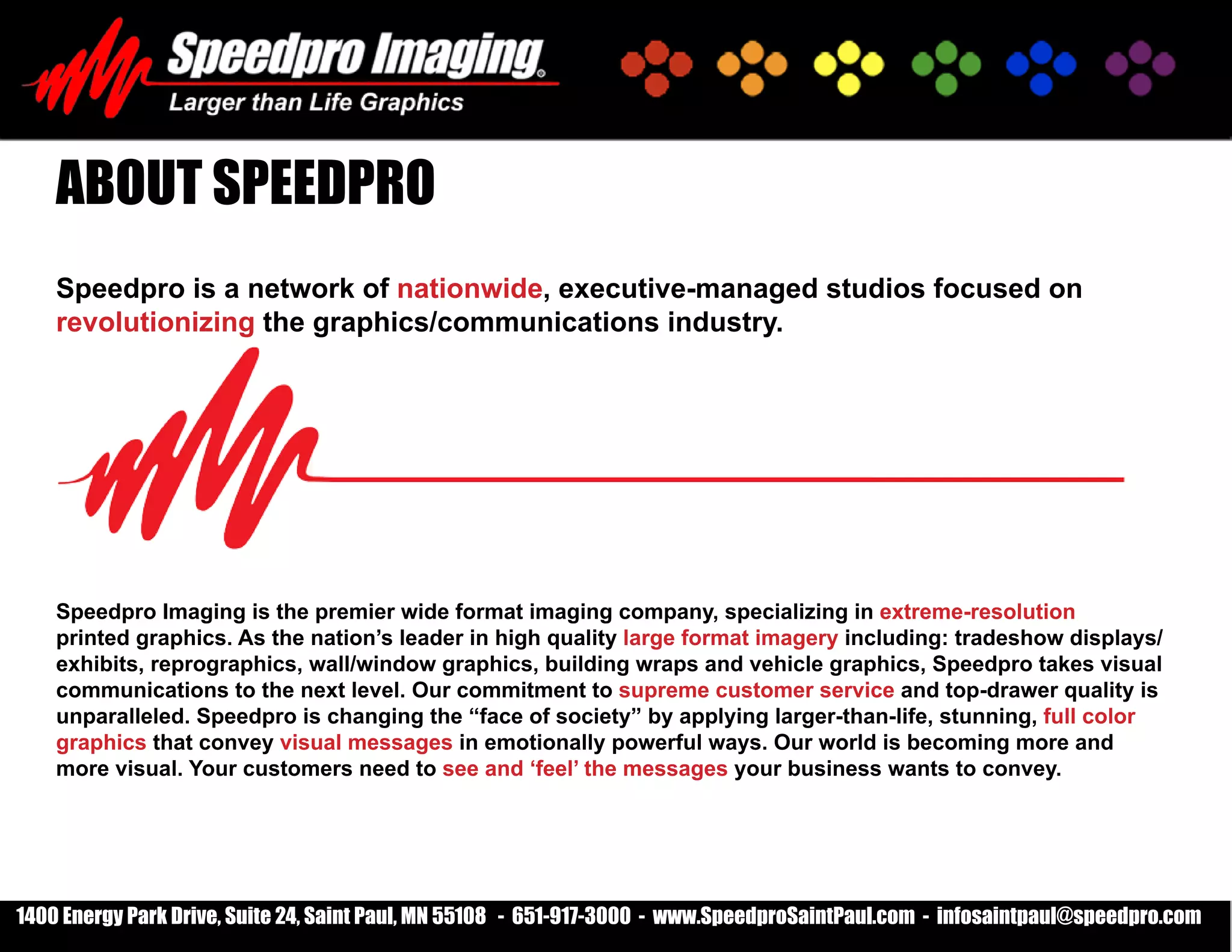 Speedpro Imaging - Who we are, What we do | PDF