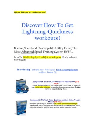 Speed quickness agility drills | PDF