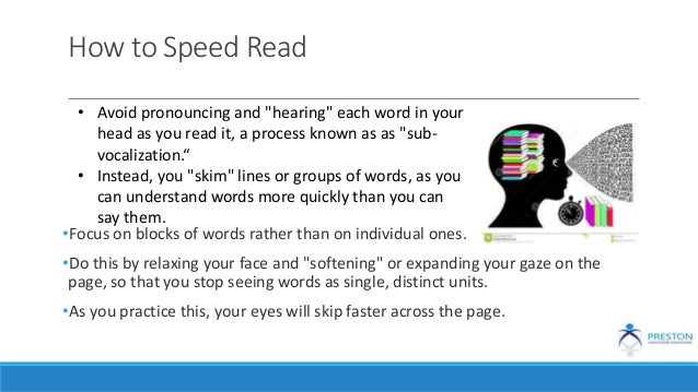 Speed reading