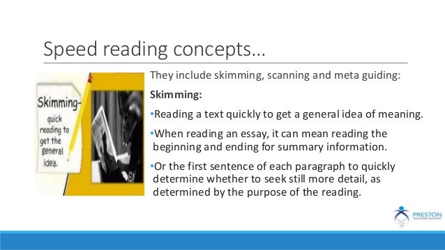 Speed reading