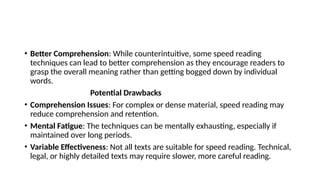 SPEED READING second year class presentation | PPT