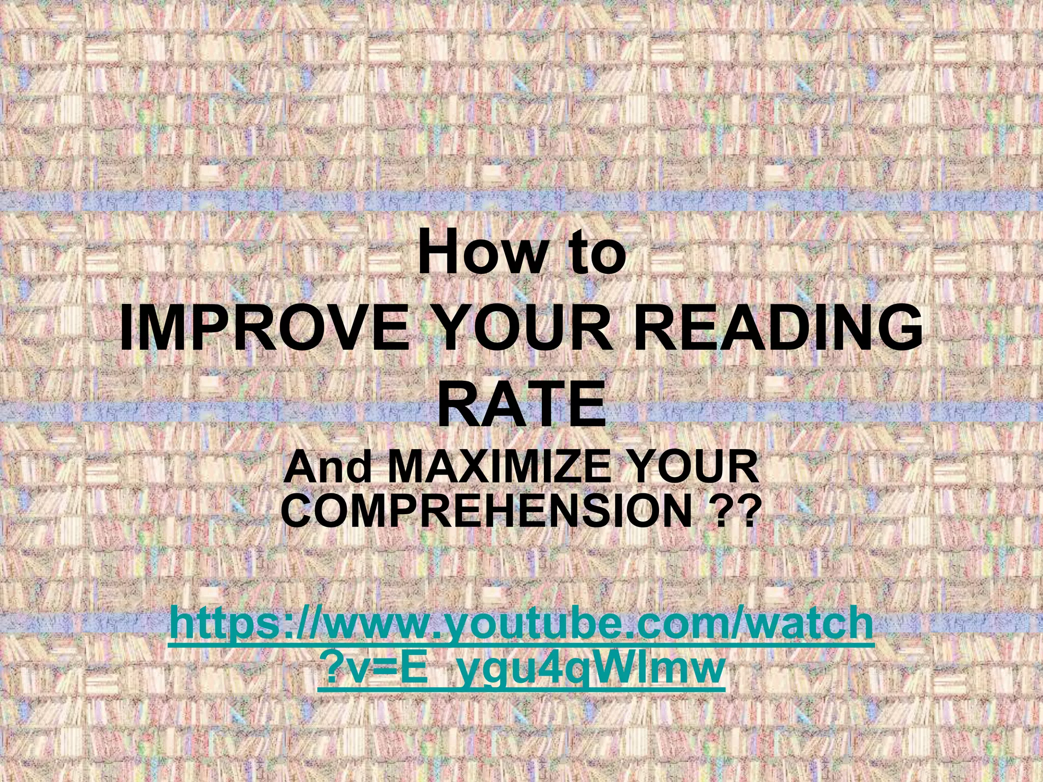 Speed reading and when to put on the brakes | PPT