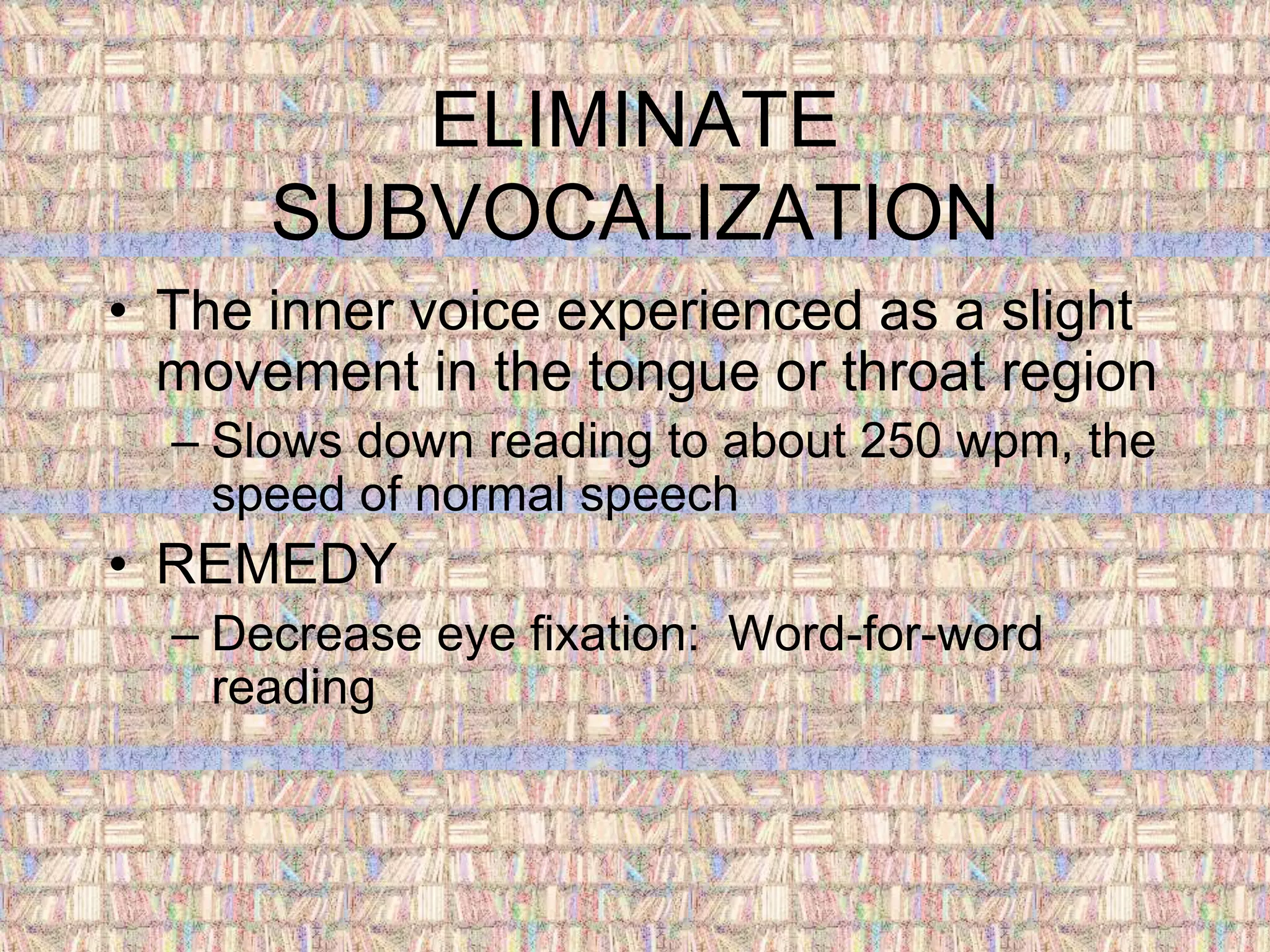 Speed reading and when to put on the brakes | PPT