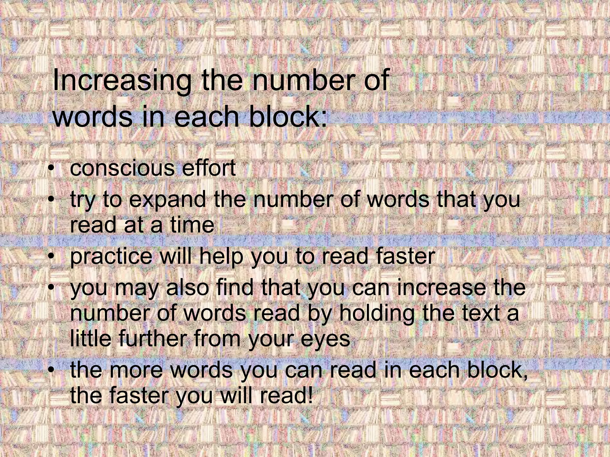 Speed reading and when to put on the brakes | PPT