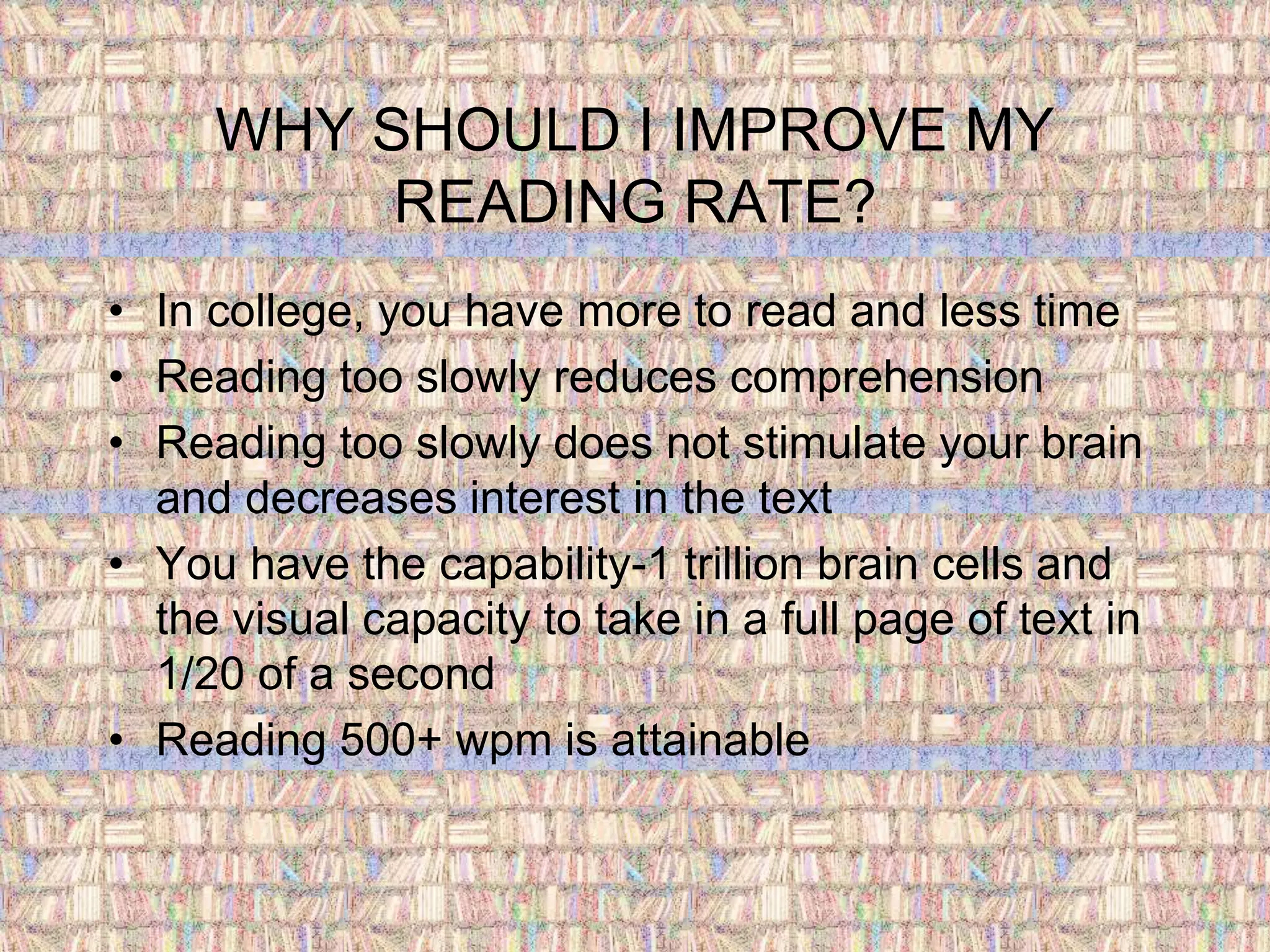 Speed reading and when to put on the brakes | PPT