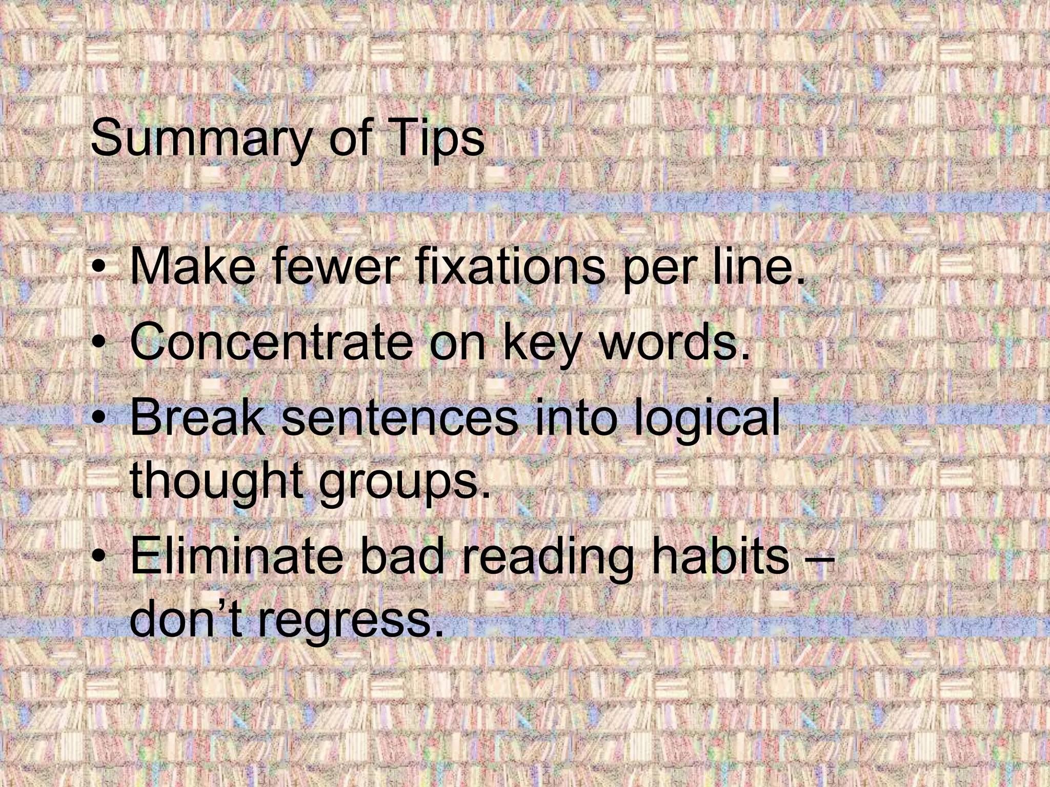 Speed reading and when to put on the brakes | PPT
