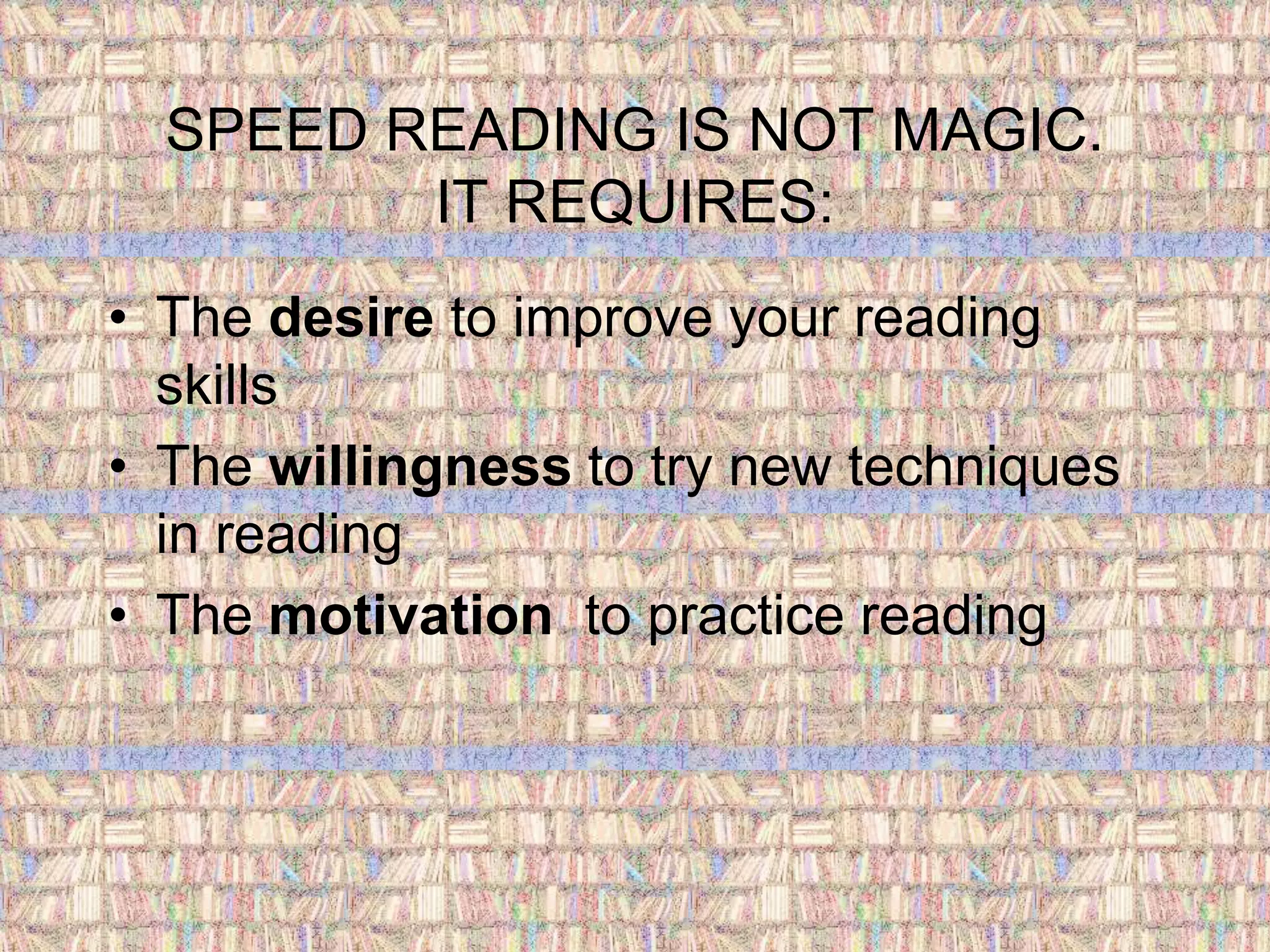 Speed reading and when to put on the brakes | PPT