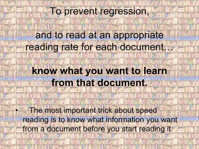 Speed reading and when to put on the brakes | PPT