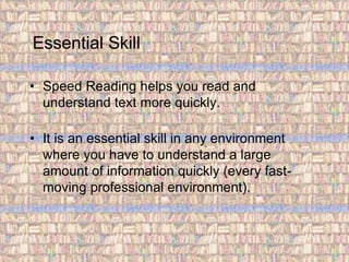 Speed reading and when to put on the brakes | PPT