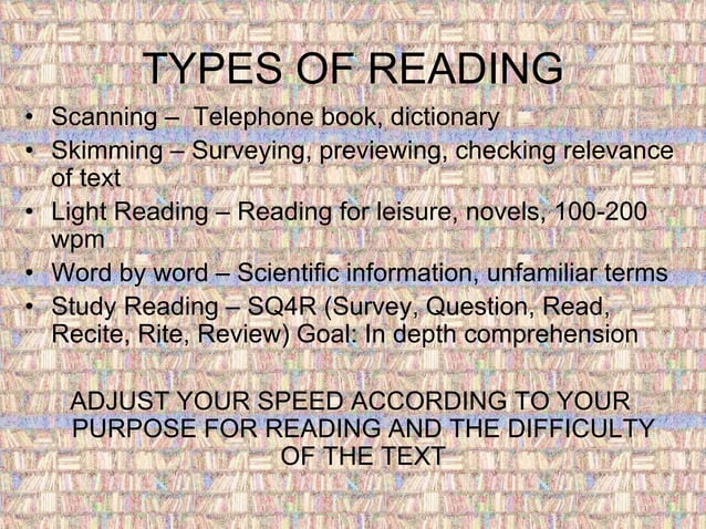 Speed reading and when to put on the brakes | PPT