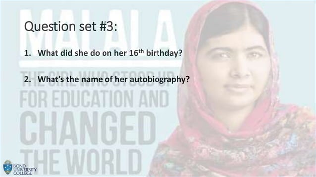 Speed reading Malala | PPTX