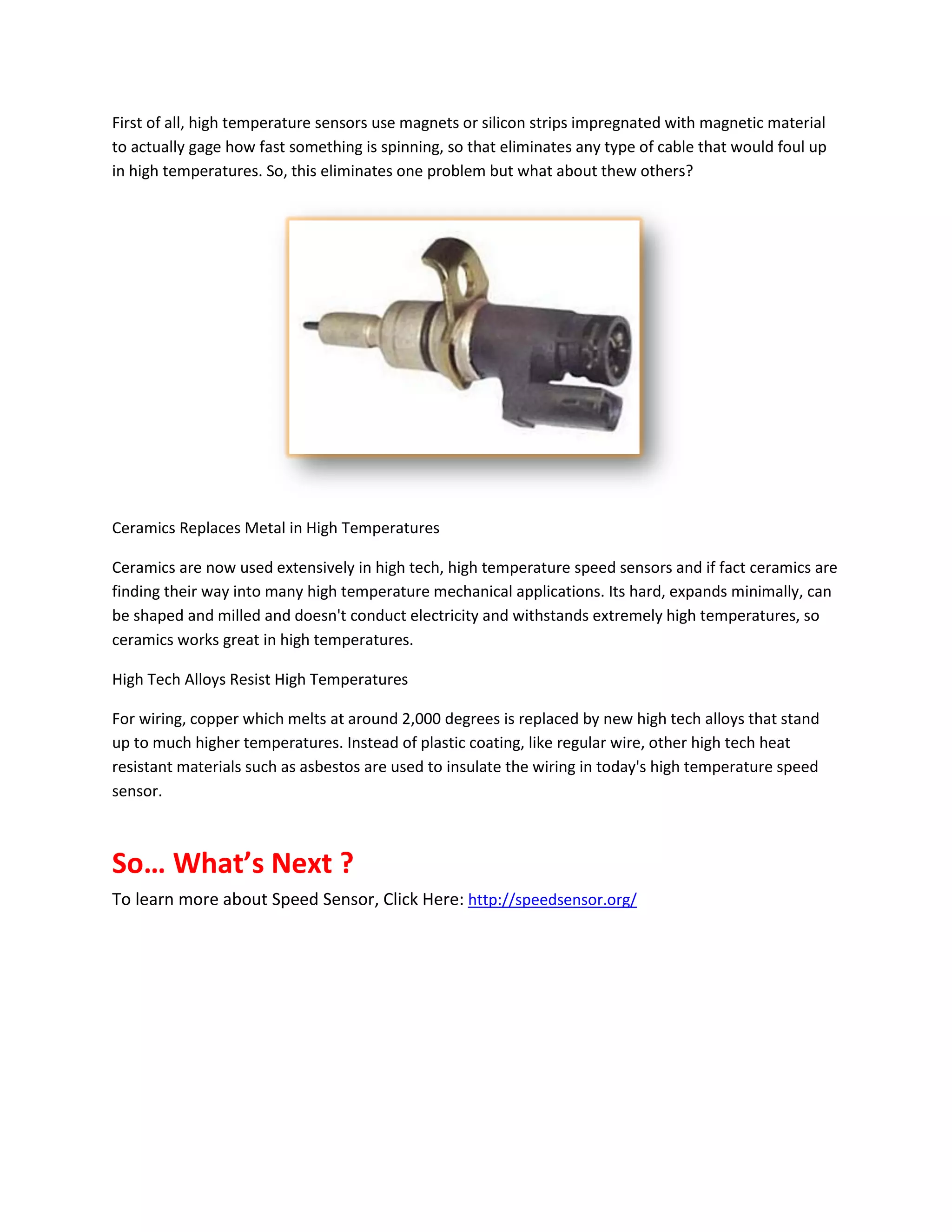 Speed sensor | PDF