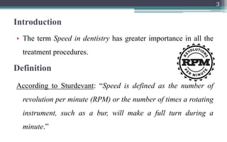 Speeds in dentistry | PPTX